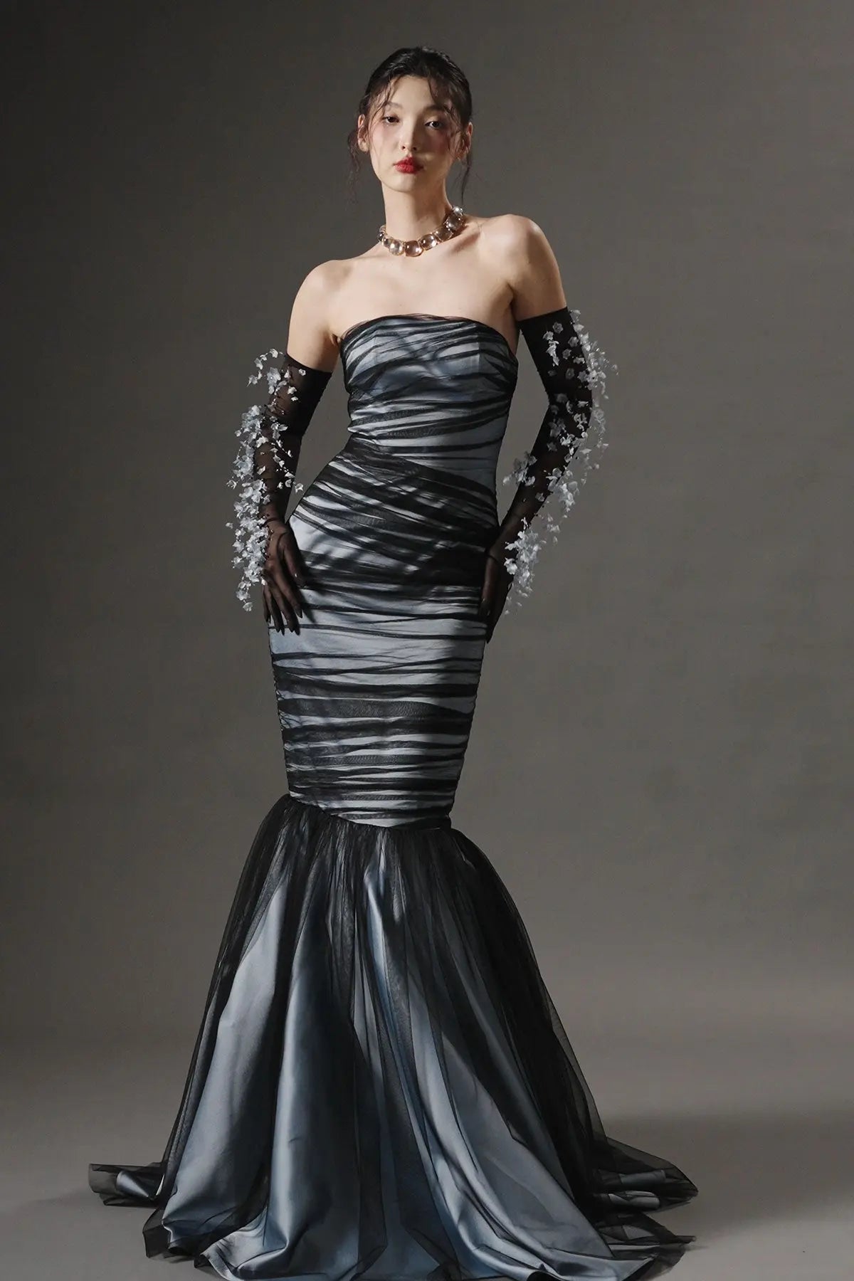 DIANA GOWN - BLACK - Shaira Fashions Women's dresses Riyadh